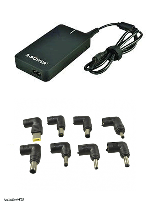 2 Power Slim Universal Mains Laptop and USB Charger